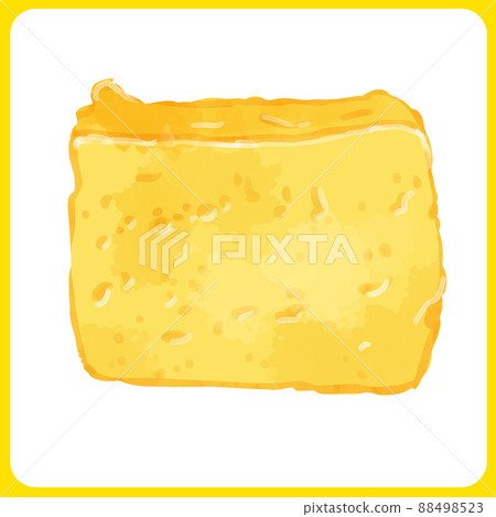 Hand drawn watercolor omelet illustration - Stock Illustration ...