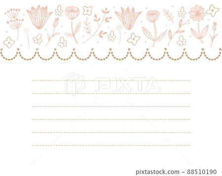 Pink and brown Scandinavian letter frame - Stock Illustration [88510190 ...