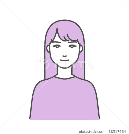 An expressionless woman - Stock Illustration [88517664] - PIXTA