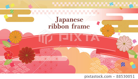Illustration of ribbon frame material with... - Stock Illustration ...