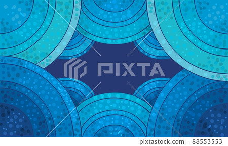 Deep ocean pattern abstract wave art sea wallpaper - Stock Illustration ...