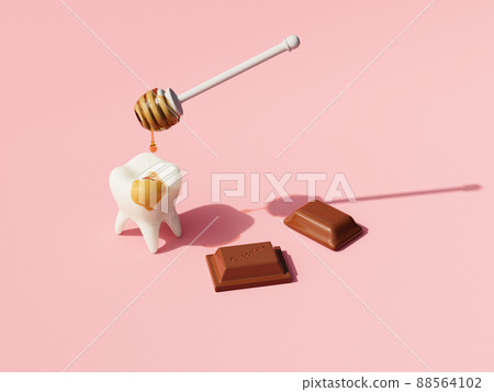 Tooth and sweet things - Stock Illustration [88564102] - PIXTA