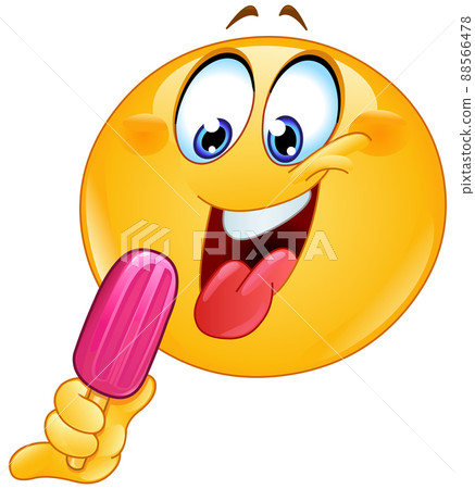 Popsicle emoticon - Stock Illustration [88566478] - PIXTA