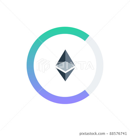 Ceth coin icon isolated on white background. - Stock Illustration ...