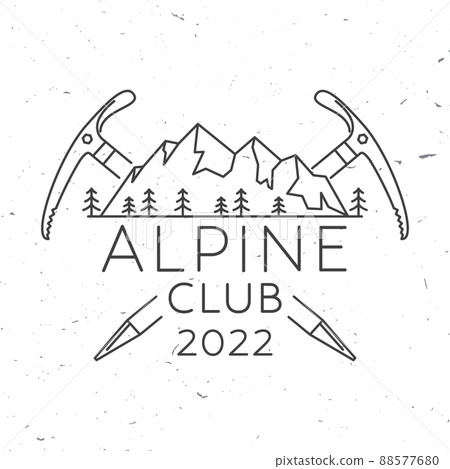 Alpine club badge. Vector illustration. Concept... - Stock Illustration ...