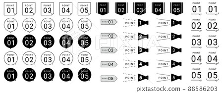 Number points - Stock Illustration [88586203] - PIXTA