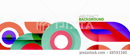 Abstract round shapes background. Minimalist... - Stock Illustration ...