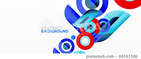 Abstract round shapes background. Minimalist... - Stock Illustration ...