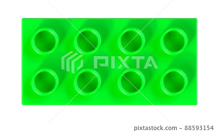Top View of an Ultra Green Plastic Lego Toy... - Stock Illustration ...