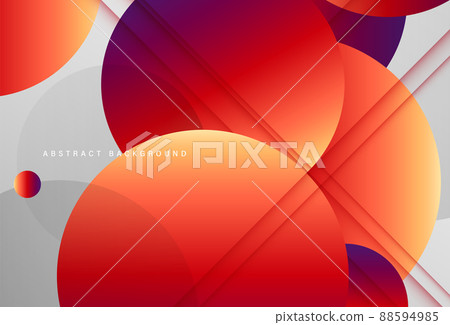 Abstract colorful gradient circle shapes... - Stock Illustration [88594985] - PIXTA