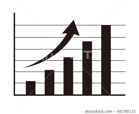 Bar graph Stock price chart Vector illustration - Stock Illustration [88599115] - PIXTA