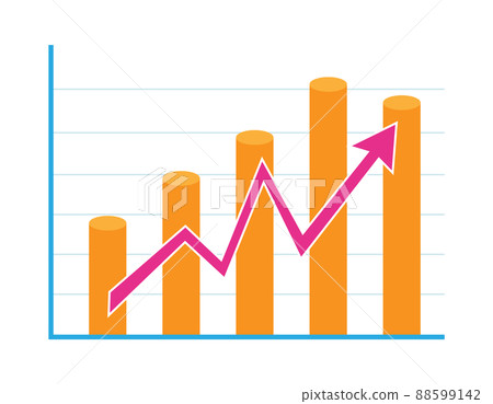 Bar graph Stock price chart Vector illustration - Stock Illustration ...