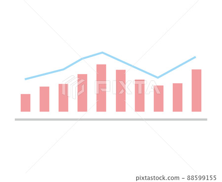Bar graph Stock price chart Vector illustration - Stock Illustration ...