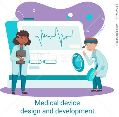 Medical device design and development banner... - Stock Illustration ...