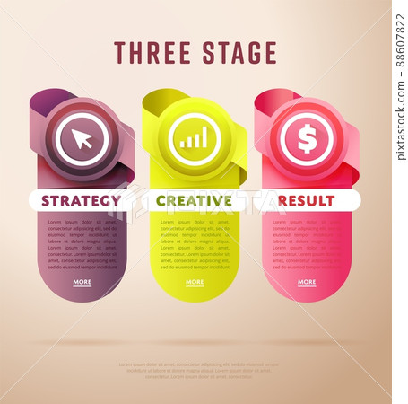 Three stage design for business success... - Stock Illustration ...