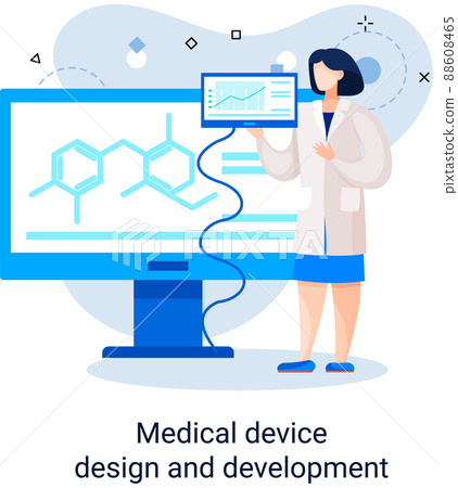 Medical device design and development banner... - Stock Illustration ...