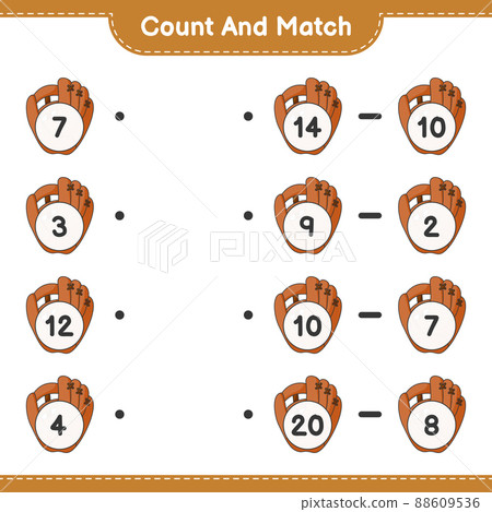 Count and match, count the number of Baseball... - Stock Illustration ...