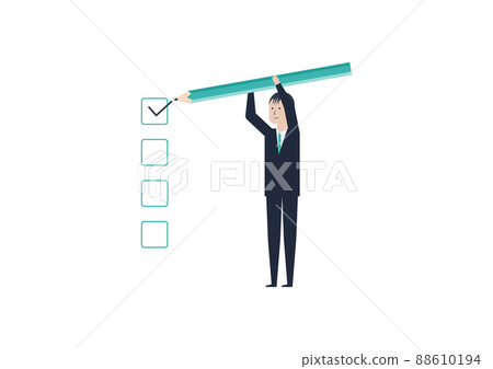Check the check box Illustration material of a... - Stock Illustration ...