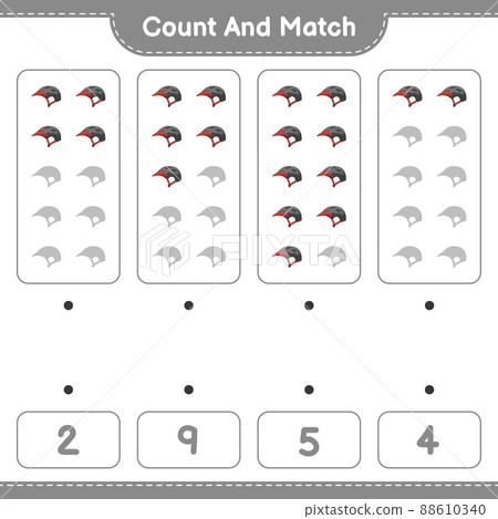 Count and match, count the number of Bicycle... - Stock Illustration ...