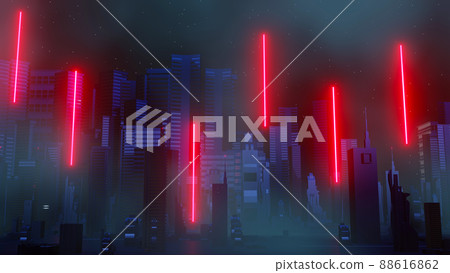 Red Dark Cyber City
