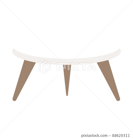 Isolated white wooden table icon Vector - Stock Illustration [88620311 ...