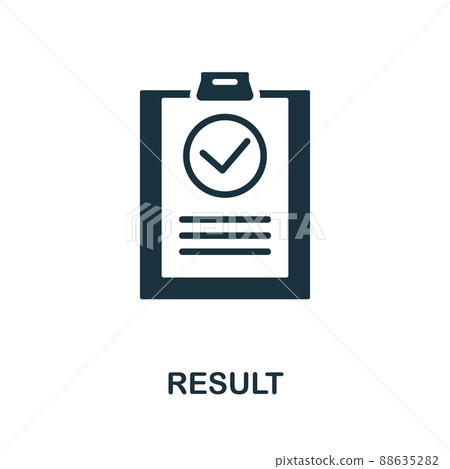 Result flat icon. Colored element sign from... - Stock Illustration ...