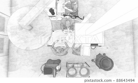 Hospital operating room with people... - Stock Illustration [88643494 ...