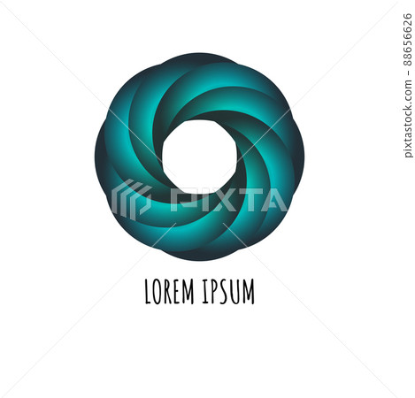 Geometric business logo in shape of letter O - Stock Illustration ...