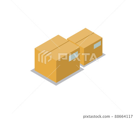 Boxes Set Production Icons Vector Illustration - Stock Illustration ...
