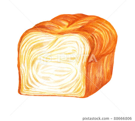 Danish pastry bread cross section of... - Stock Illustration [88666806 ...