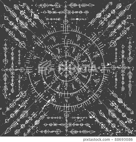 Abstract runes colorful pattern - Stock Illustration [88693086] - PIXTA