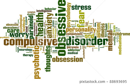 Obsessive word cloud - Stock Illustration [88693695] - PIXTA