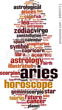 Aries word cloud - Stock Illustration [88693711] - PIXTA