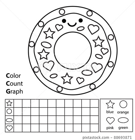 Color, count and graph. Educational children... - Stock Illustration ...