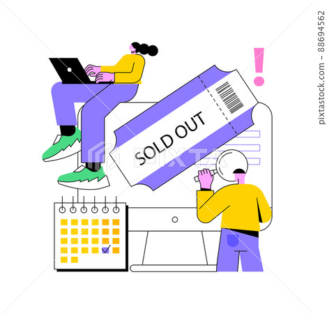 Sold-out event abstract concept vector... - Stock Illustration ...