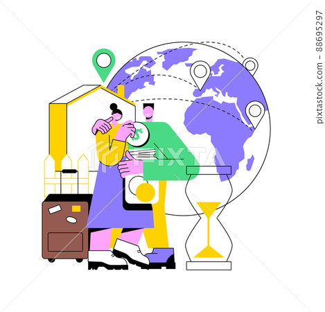 Return migration abstract concept vector... - Stock Illustration ...