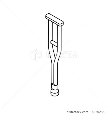 Crutch line drawing - Stock Illustration [88702330] - PIXTA