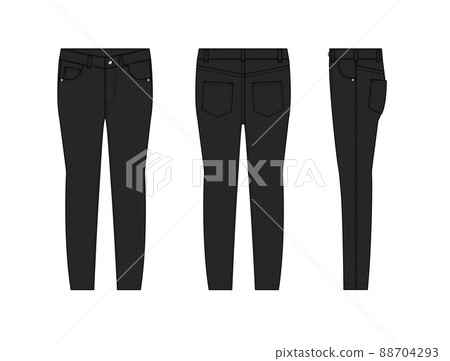 Skinny pants / skinny jeans vector template... - Stock Illustration ...