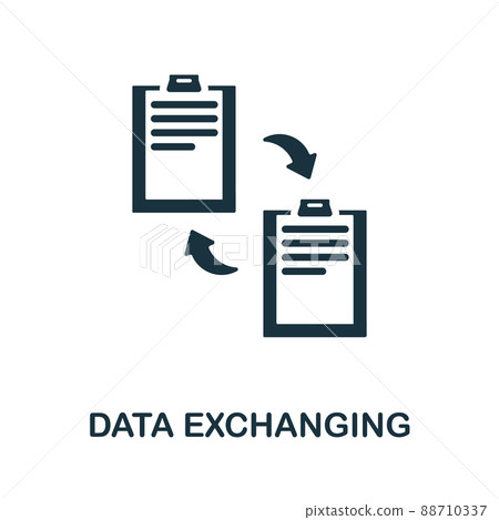 Data Exchanging flat icon. Colored element sign... - Stock Illustration ...