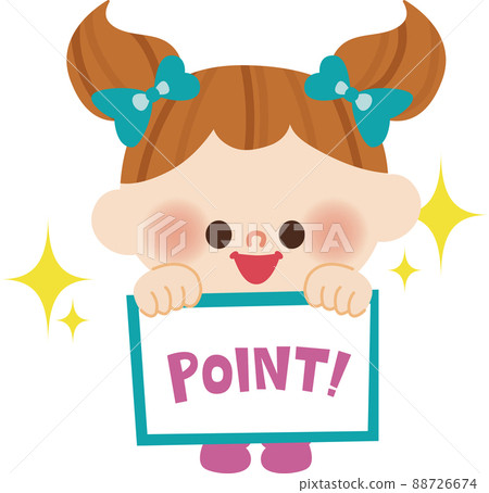 Illustration of a girl checking points - Stock Illustration [88726674 ...