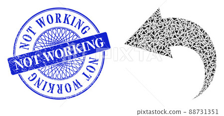 Rubber Not Working Stamp Seal and Triangle Undo... - Stock Illustration ...