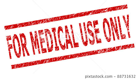 FOR MEDICAL USE ONLY Red Corroded Seal with... - Stock Illustration ...