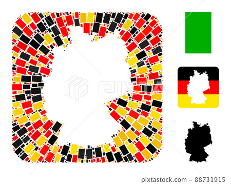 German Map Stencil Collage of Filled Rectangle... - Stock Illustration ...