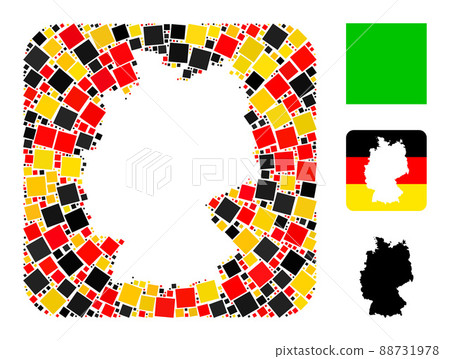German Map Stencil Mosaic of Filled Square... - Stock Illustration ...