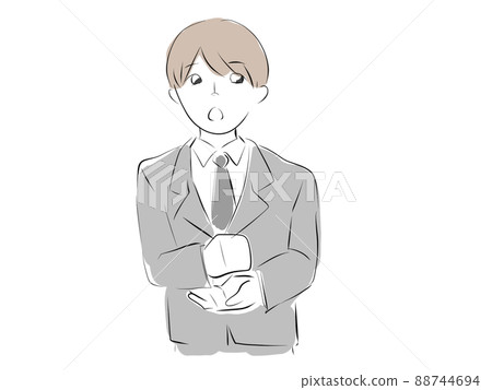Convinced man in a suit - Stock Illustration [88744694] - PIXTA
