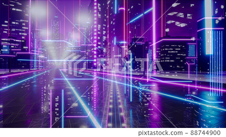 Abstract metaverse background. 3d render - Stock Illustration [88744900 ...