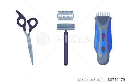 Professional hairdresser tools and barber... - Stock Illustration ...