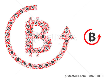 Bitcoin Refund Recursive Mosaic of Bitcoin... - Stock Illustration ...