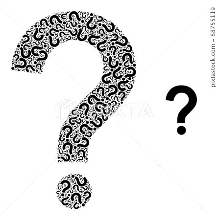 Query Sign Recursive Composition of Query Sign... - Stock Illustration ...