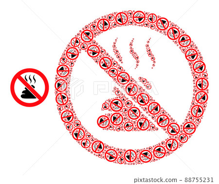 Stop Shit Smell Fractal Composition of Stop... - Stock Illustration ...